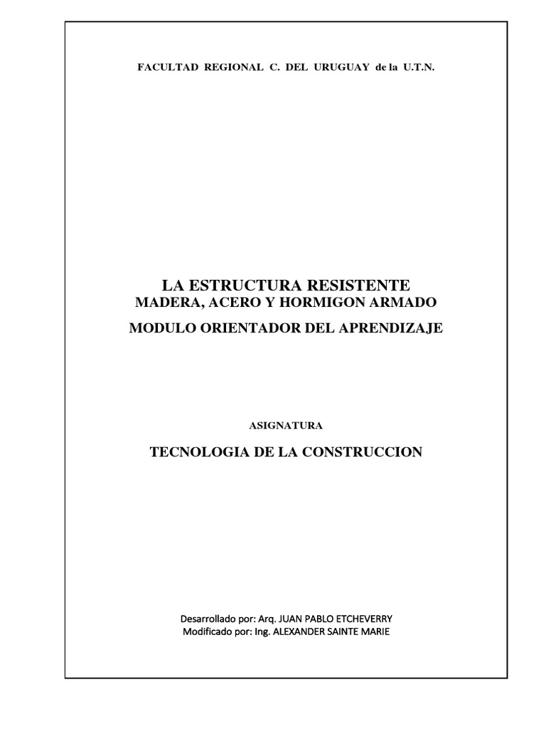 Modulo N°5 - La Estructura Resistente | PDF | Hormigón | Soldadura