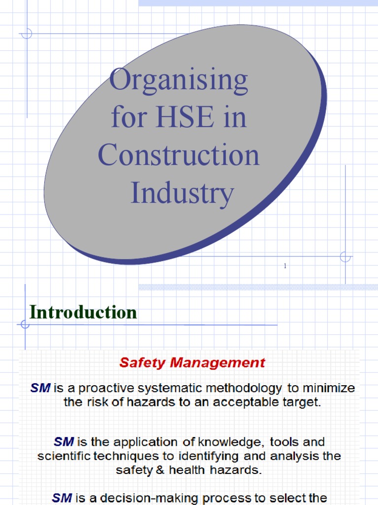 Organising For HSE in Construction Industry | PDF | First Aid | Safety