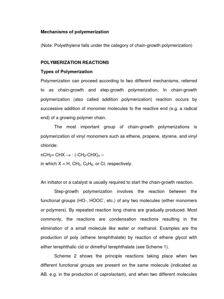 Polym React | PDF | Polymerization | Polymers