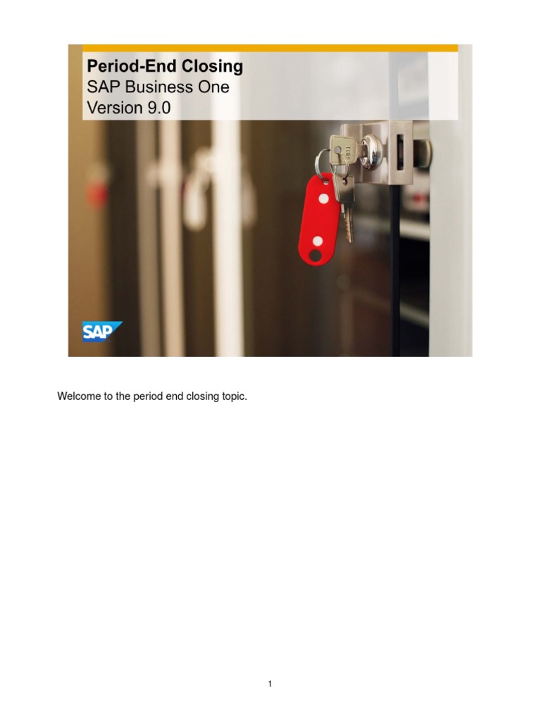 Welcome To The Period End Closing Topic | PDF | Income Statement ...