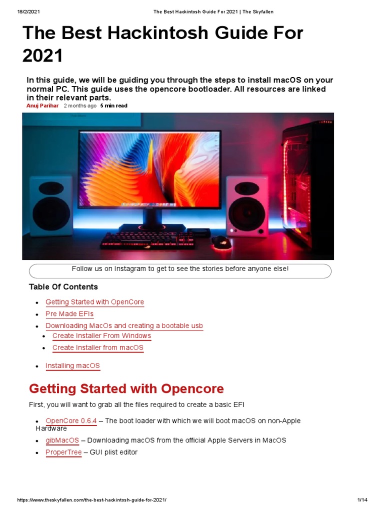 The Best Hackintosh Guide For 2021 - The Skyfallen | PDF | Mac Os | Computing Platforms