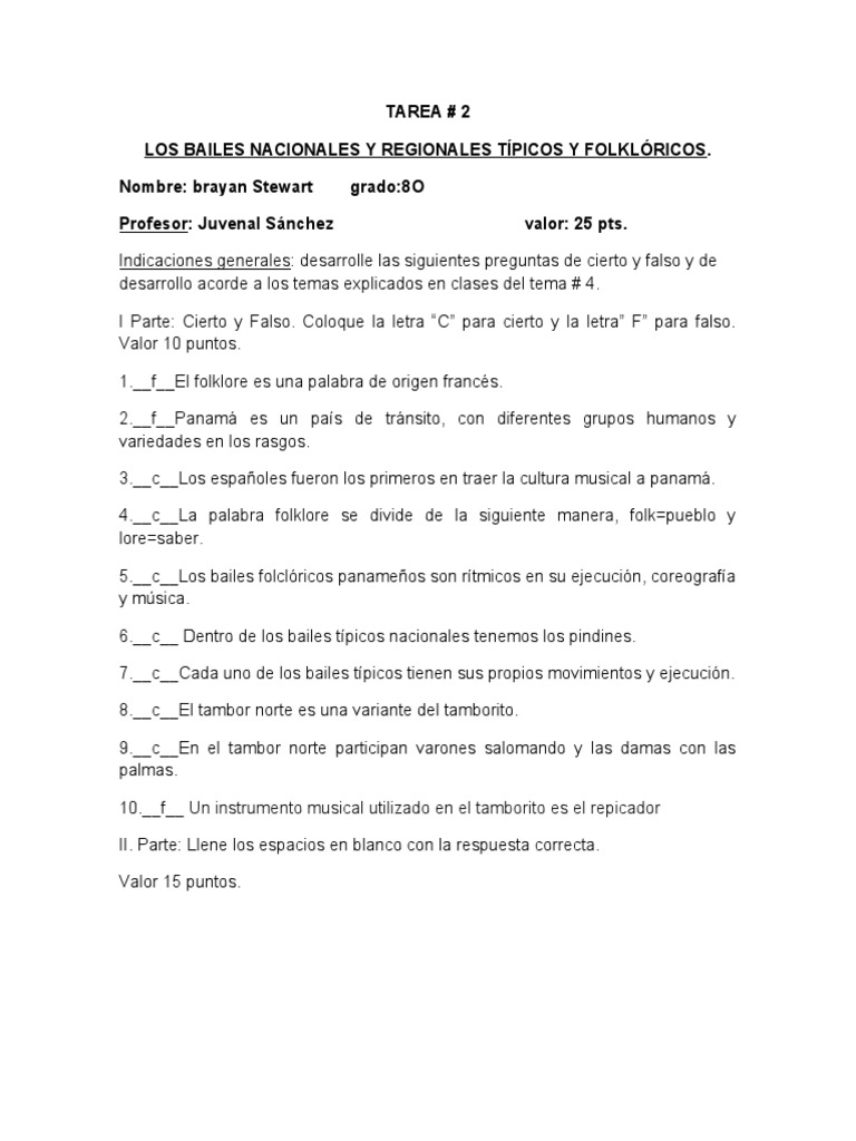 Tarea de Educación de Brayan | PDF