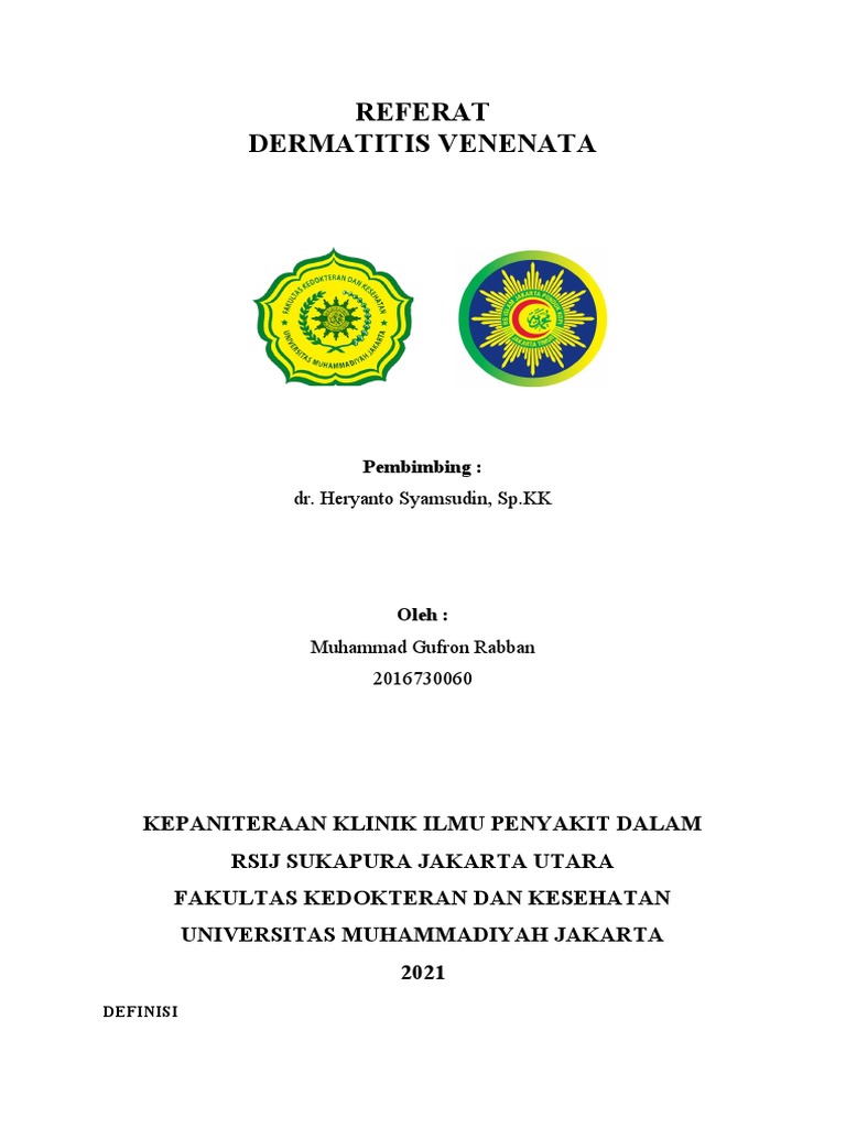 Dermatitis Venenata: Kontak yang Menyebabkan Peradangan Kulit | PDF