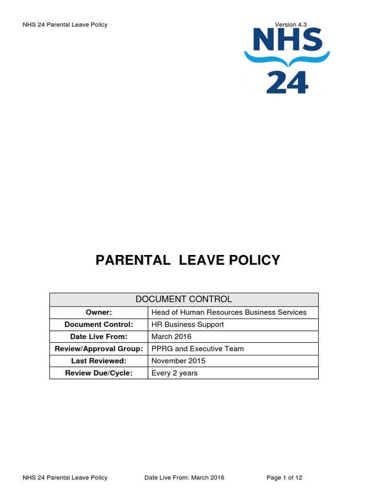 NHS 24 Parental Leave Guidelines | PDF | Parental Leave | National ...