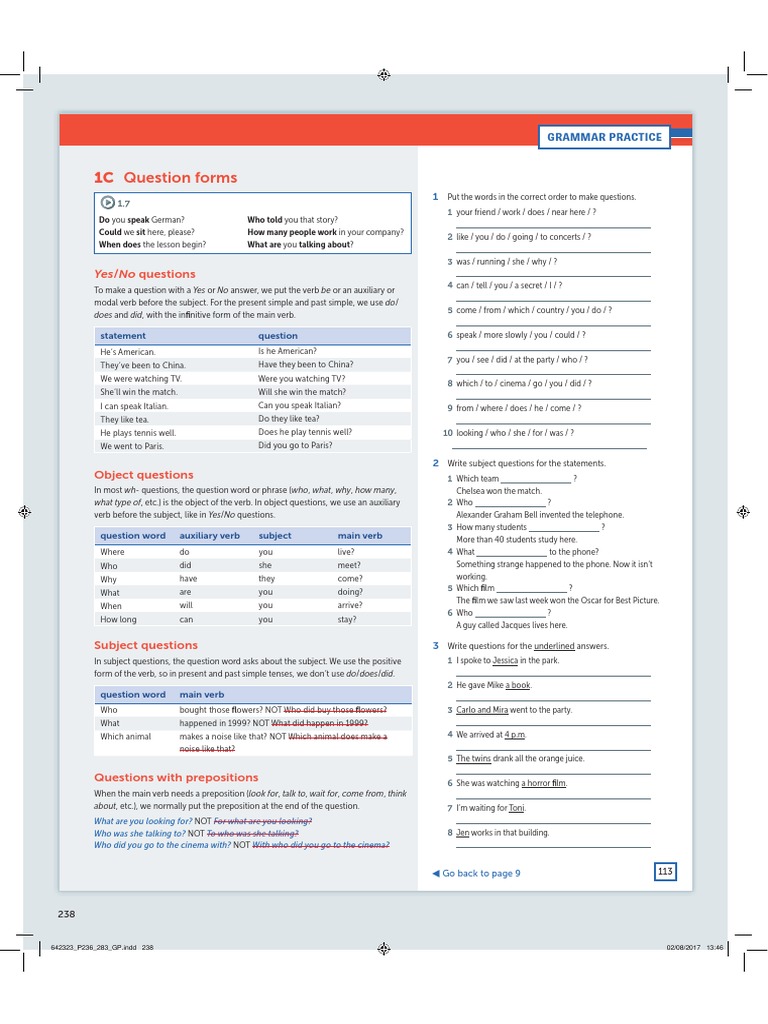 Question Forms | PDF | Question | Verb