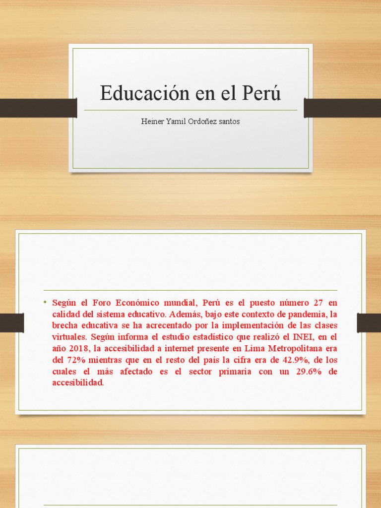 Educación en El Perú | PDF