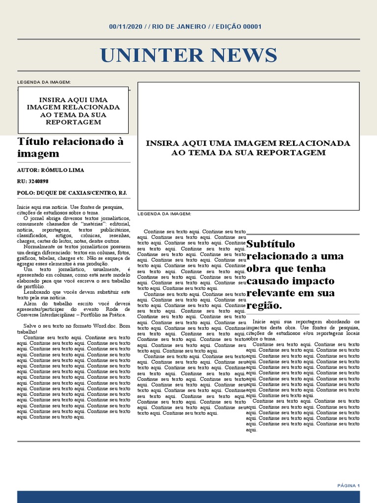 Portfolio Template Fase B II 2020 - Modelo de Reportagem - 2020 ...