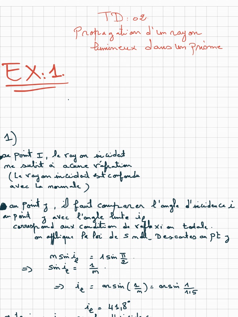 Correction TD02 Optique | PDF