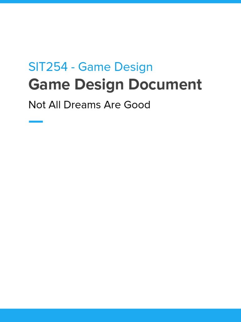 Game Design Document | PDF | Feedback | Leisure