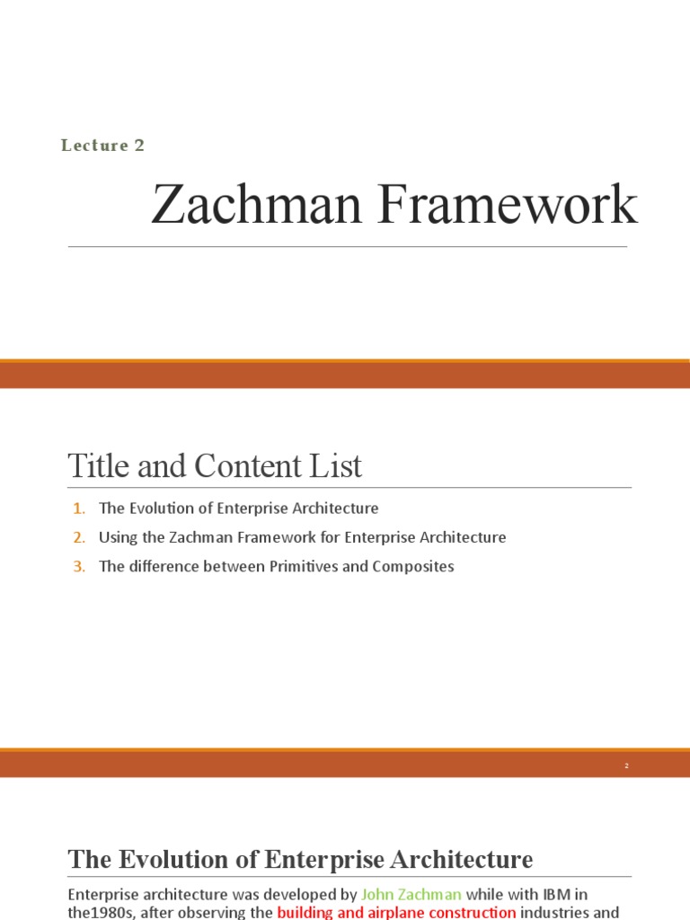 Zachman Framework | PDF | Enterprise Architecture | Software Design