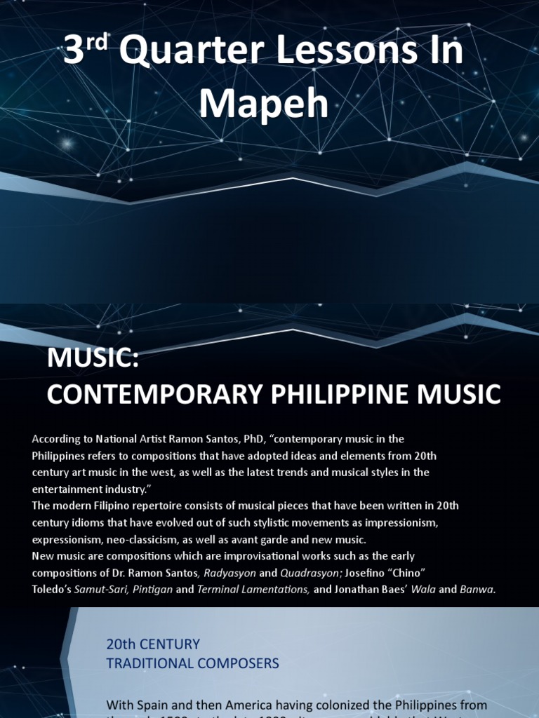 3rd Quarter Lessons in Mapeh | PDF | Performing Arts | Classical Music