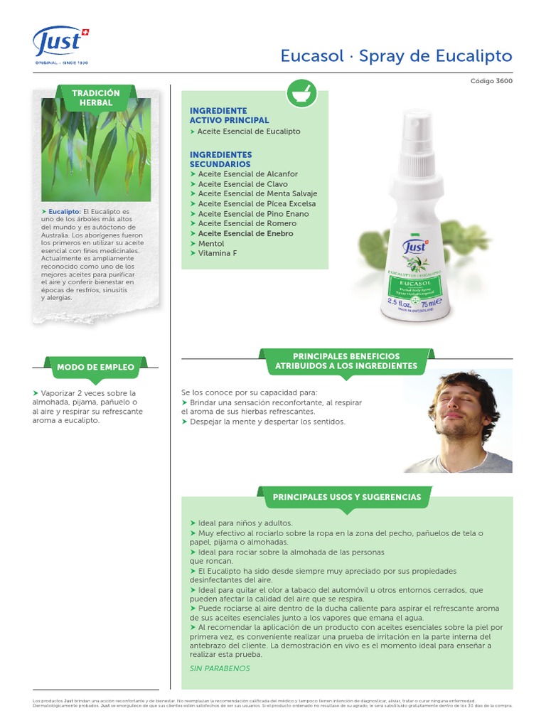 Eucasol Just: Beneficios y Usos | PDF | Eucalipto | Salud y bienestar