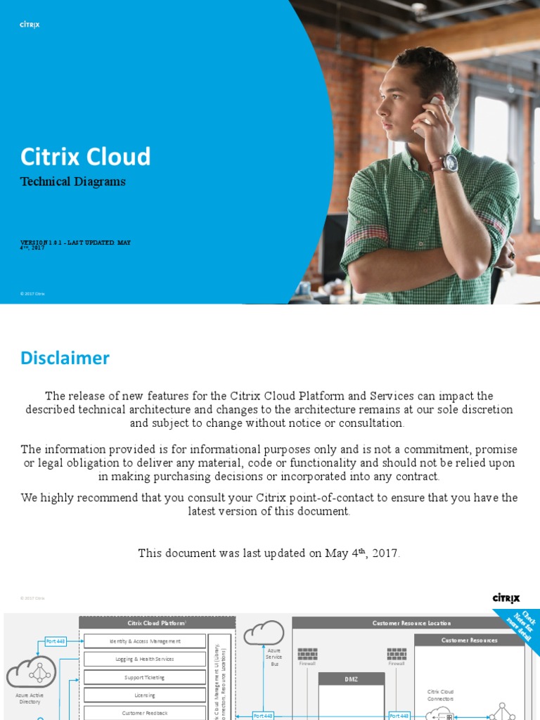 Citrix Cloud - Architecture Diagrams | Download Free PDF | Citrix Systems | Cloud Computing