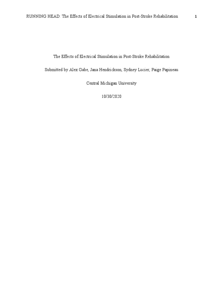 Literature Review CTW Review | PDF | Physical Therapy | Stroke