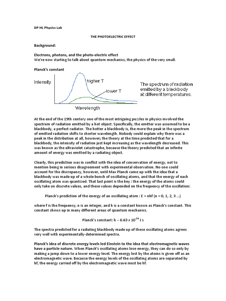 12.1 Lab Photoelectric Effect-1-3 | PDF | Photoelectric Effect | Photon