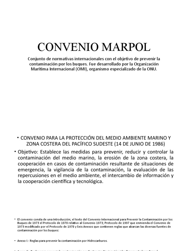 Convenio Marpol | PDF