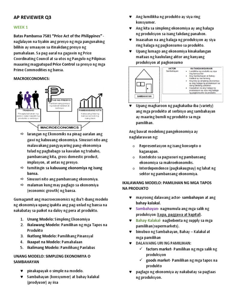 Ap Reviewer Q3 | PDF
