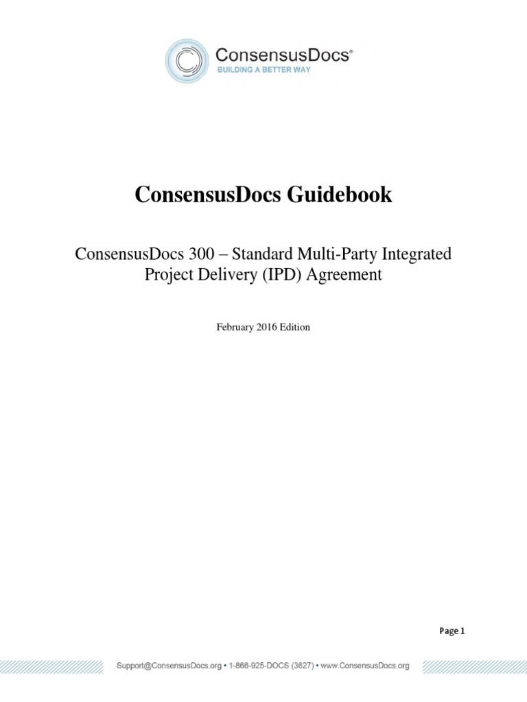 Consensusdocs Guidebook: Consensusdocs 300 - Standard Multi-Party ...