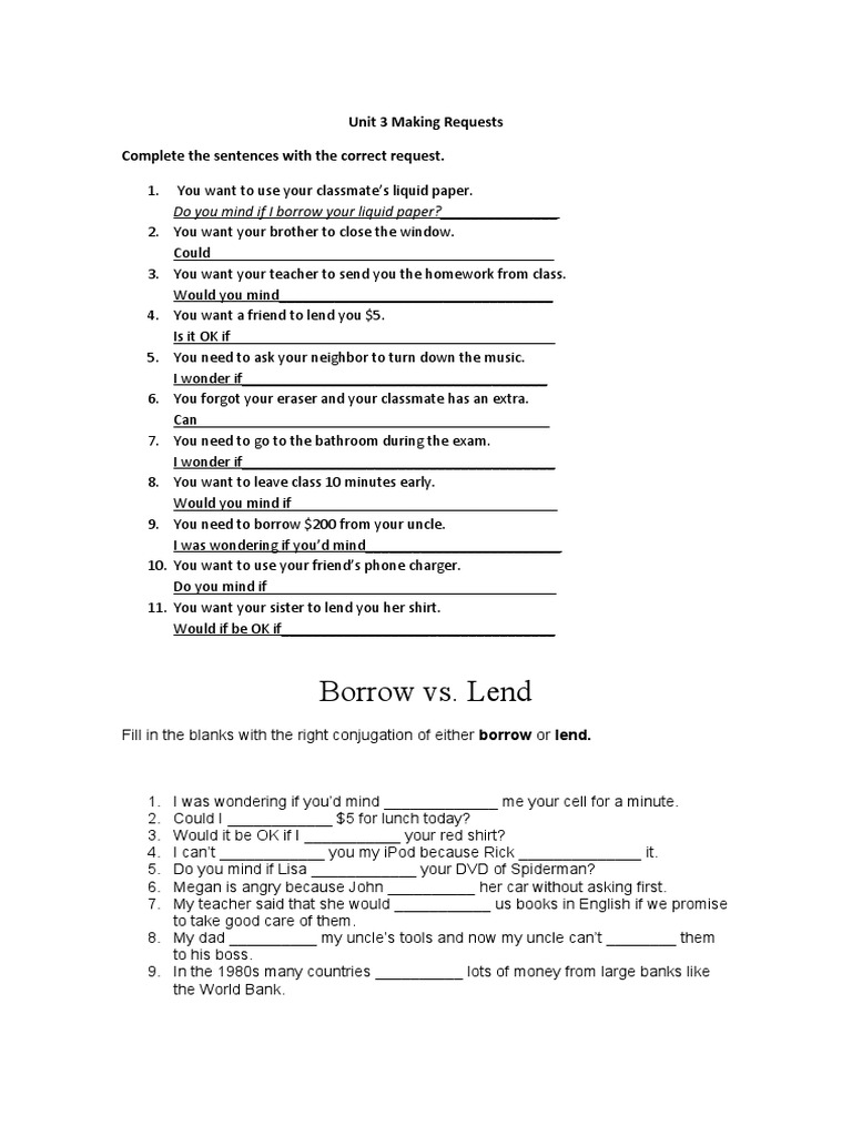 3 Making Requests. Borrow Lend | PDF