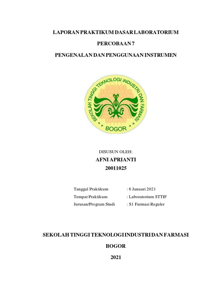 Pengenalan Instrumen Laboratorium Farmasi | PDF