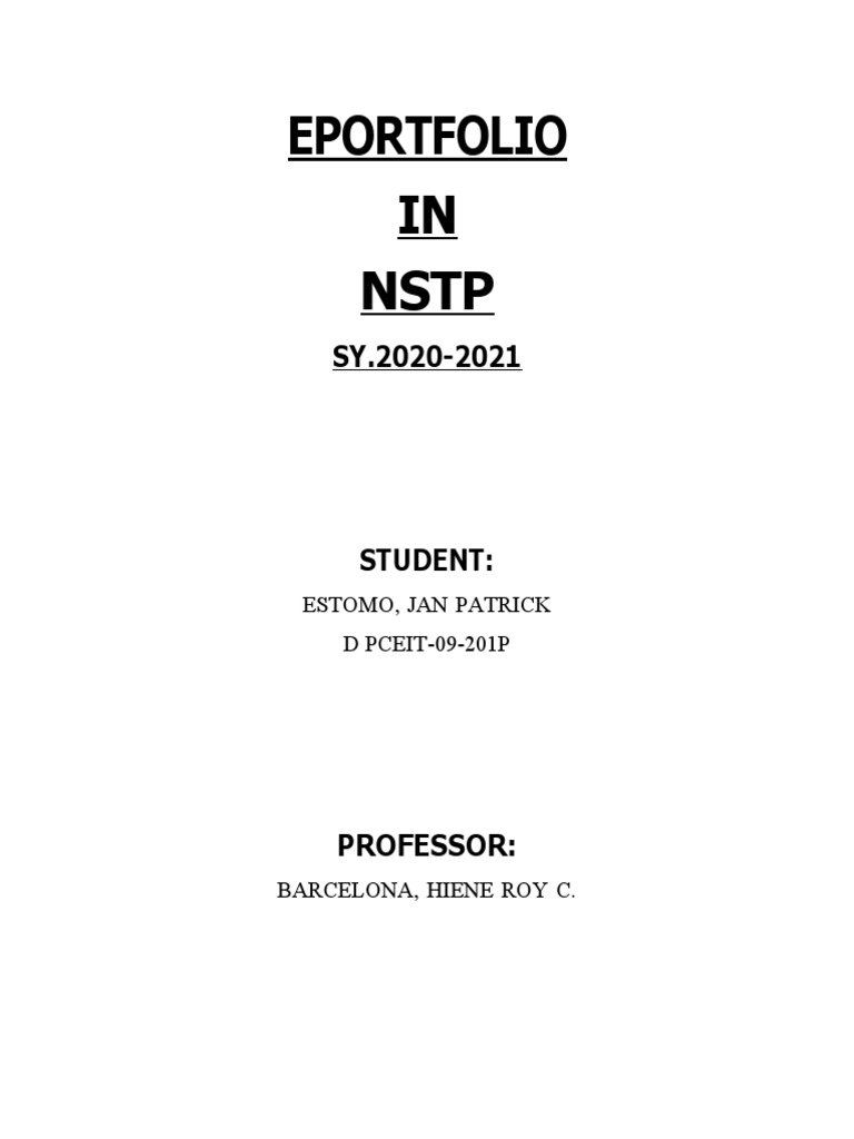 A Community Service Portfolio Documenting Activities and Lessons ...