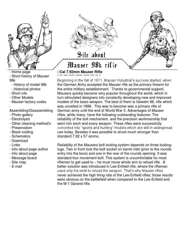 Mauser k98 Rifles | PDF | Rifle | Magazine (Firearms)