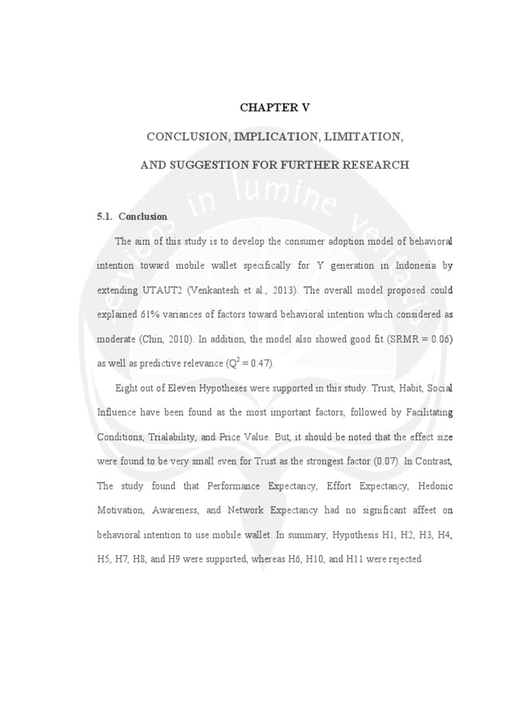 Conclusion, Implication, Limitation, and Suggestion For Further ...