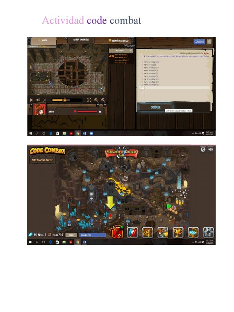 Actividad Code Combat | PDF