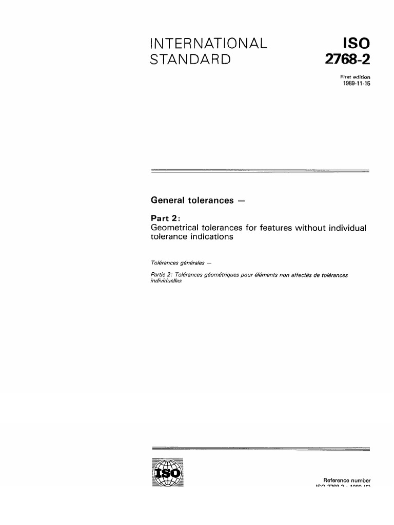 Iso 2768-2-1989 | Download Free PDF | International Organization For ...