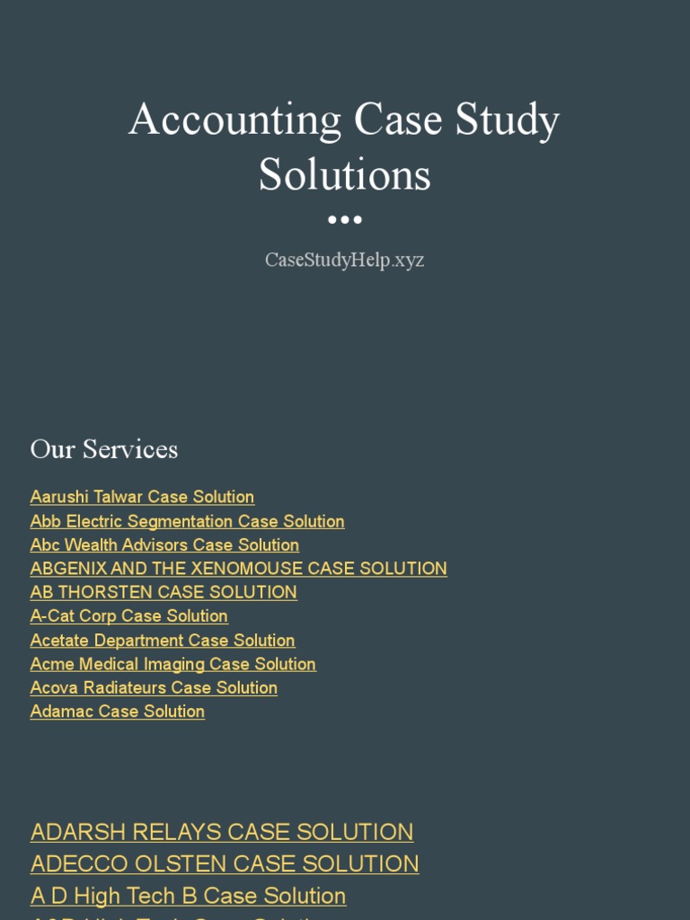 Accounting Case Analysis | PDF | Business | Nature