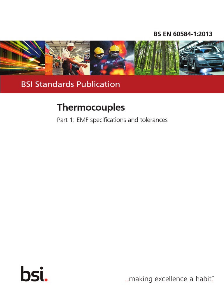 BS en 60584-1-2013 | PDF | Thermocouple | Metrology