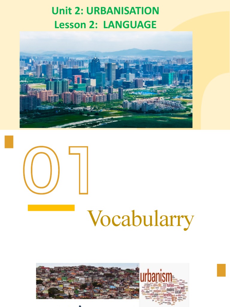 Grade 12 - Unit 2 Urbanisation Lesson 2 Language TH | PDF ...