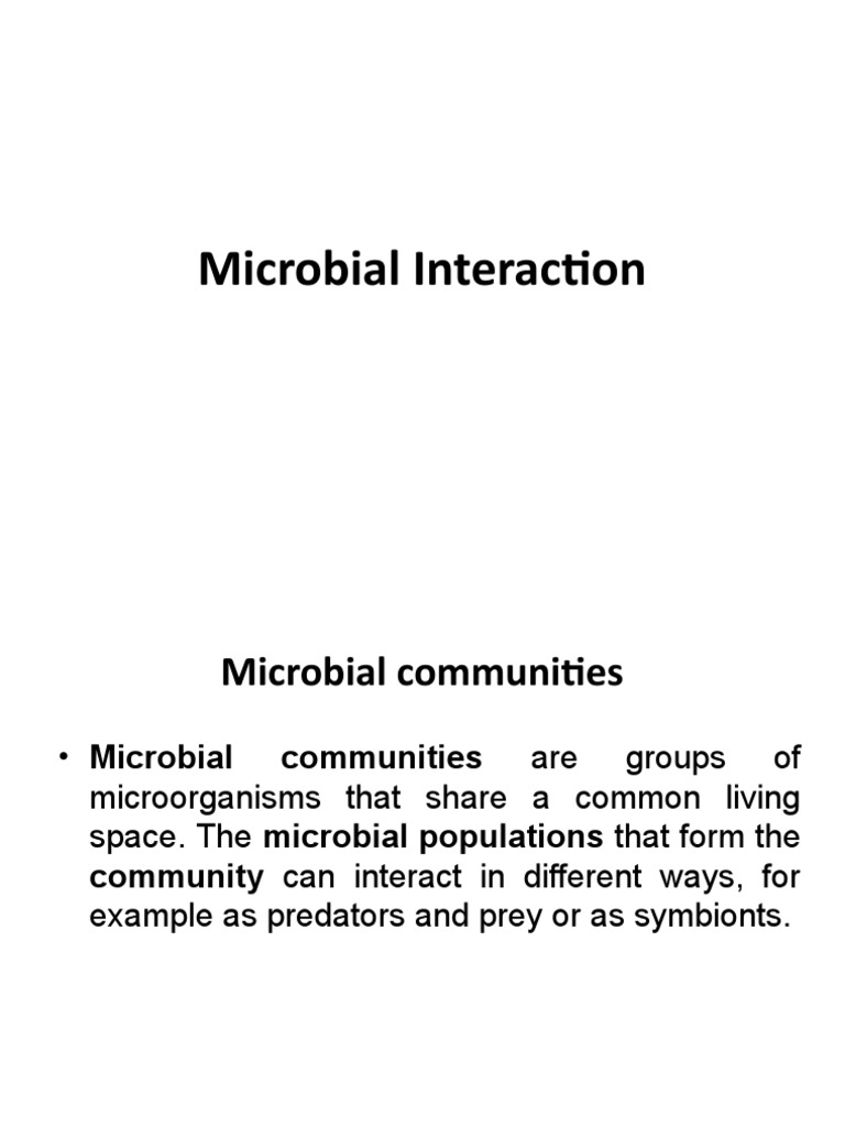 Microbial Interactions Overview | PDF | Anaerobic Digestion | Parasitism