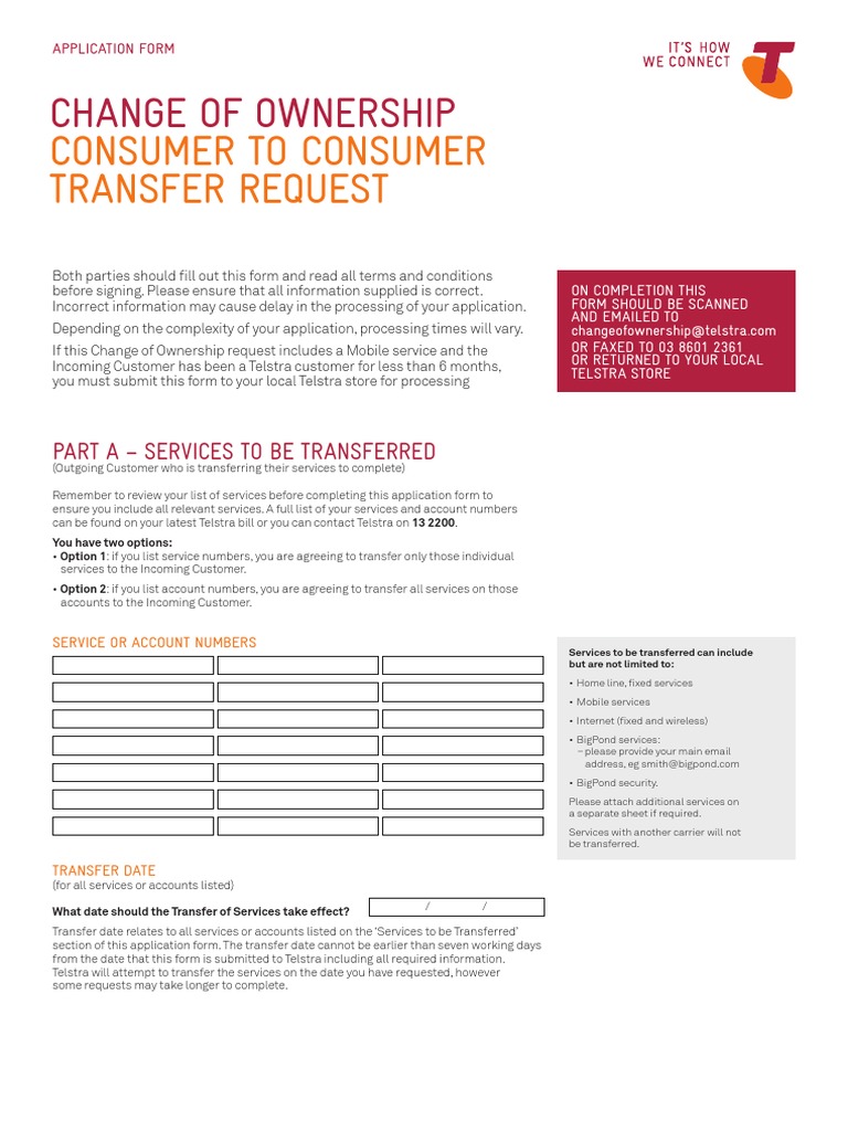 Ownership Transfer Request Letter Template | PDF | Identity Document ...