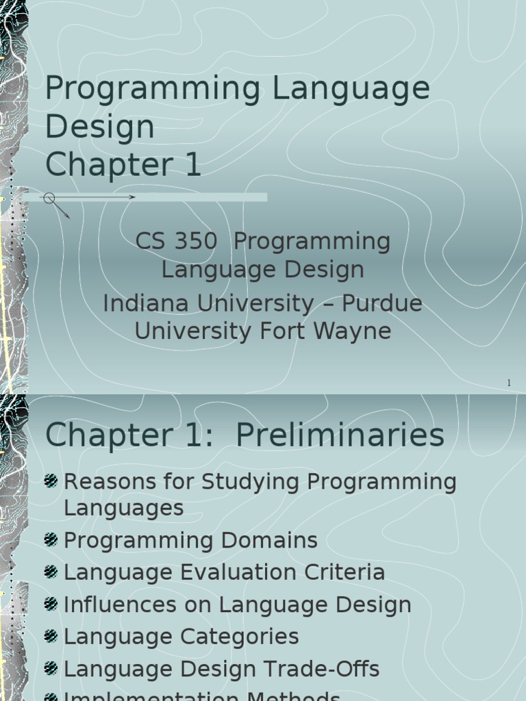 CS 350 Programming Language Design Indiana University - Purdue ...