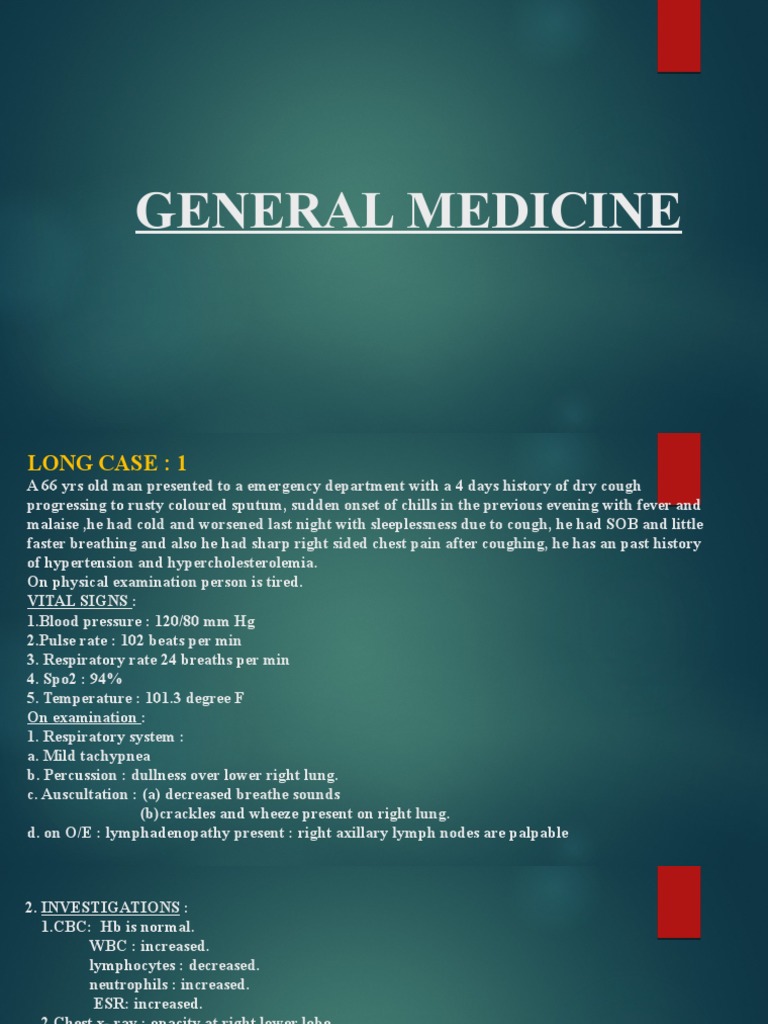 General Medicine Praticals. Final | PDF | Heart Failure | Hypertension
