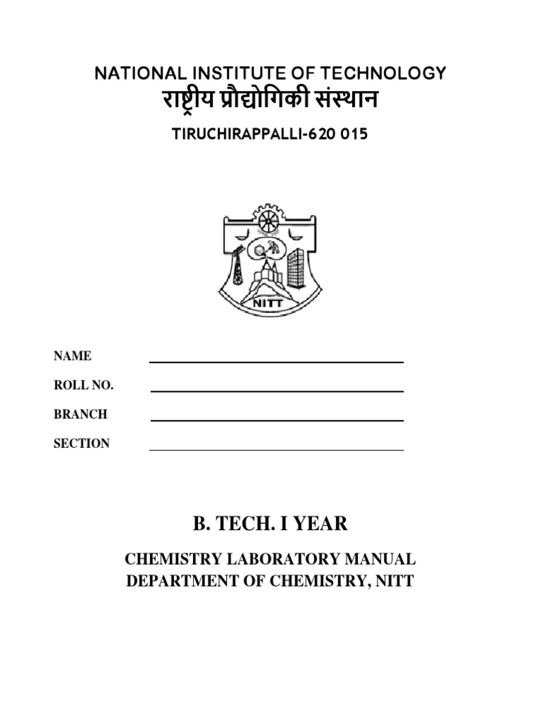 B.tech Labmanual - Final | PDF | Titration | Chemistry