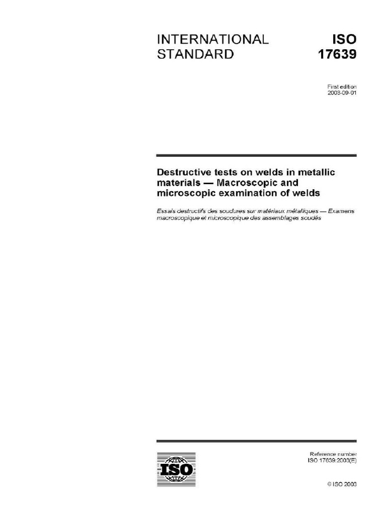 Iso 17639 - 2003 | PDF