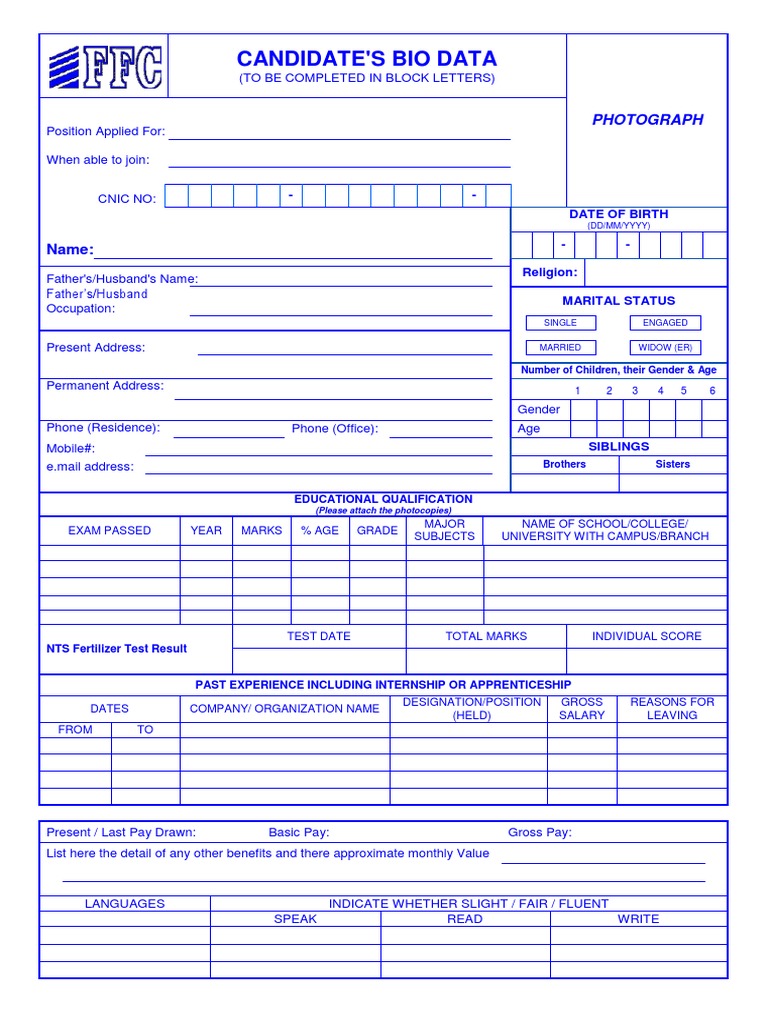 A Comprehensive Candidate Profile: Personal and Professional Details ...