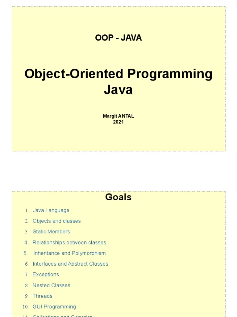 Oop Java | PDF | Java (Programming Language) | Constructor (Object Oriented Programming)