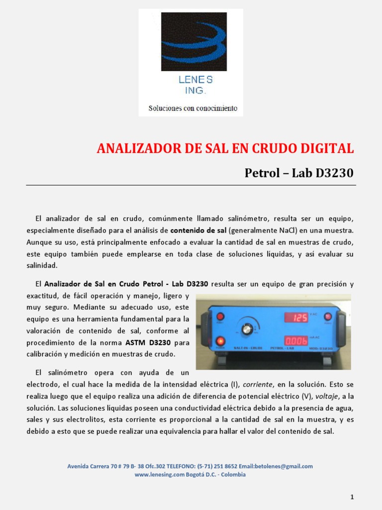 Salinometro | PDF | Calibración | sal