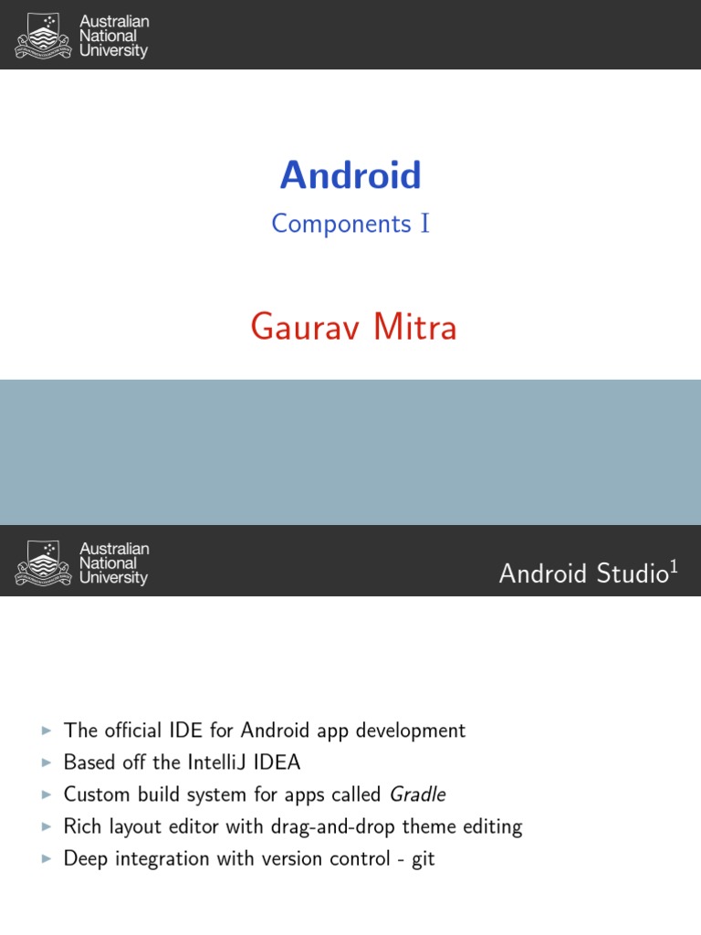 Android: Gaurav Mitra | PDF | Java (Programming Language) | Mobile App