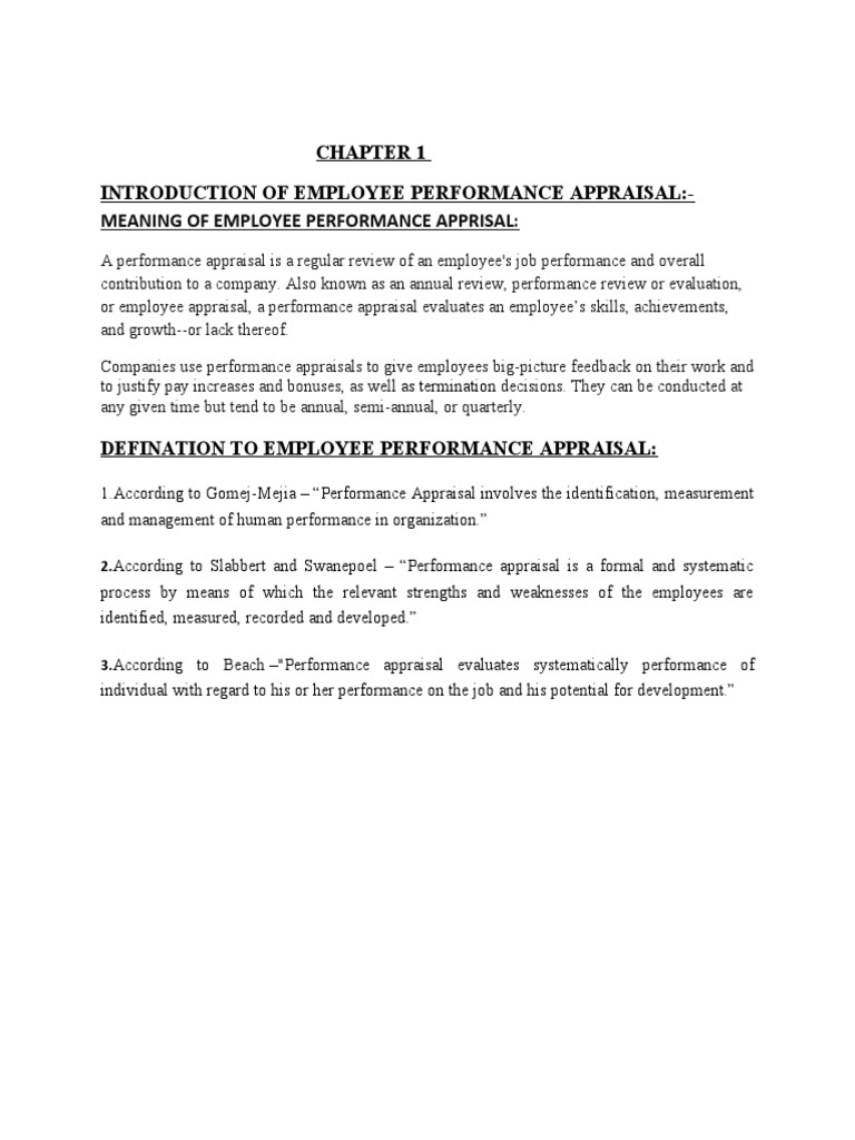 Employee Performance Apprisal | PDF | Performance Appraisal | Science