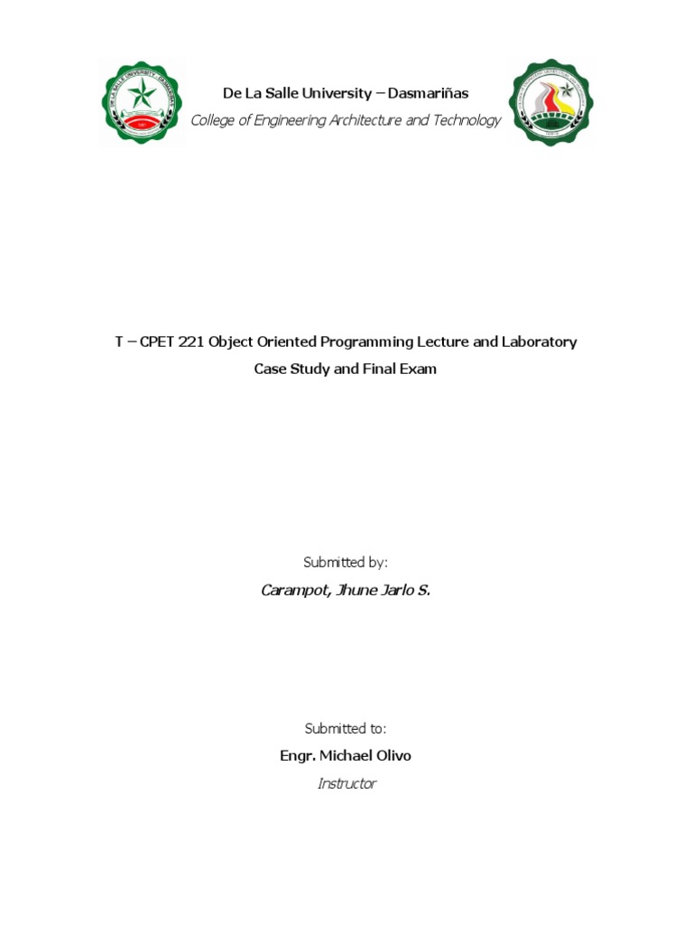 Case Study and FInals | PDF | Computer Engineering | Computer Science