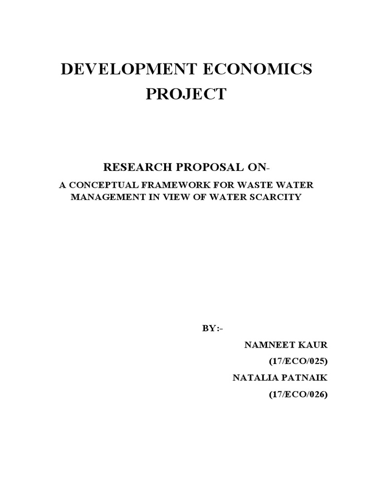 A Conceptual Framework for Developing a Sustainable Waste Water ...