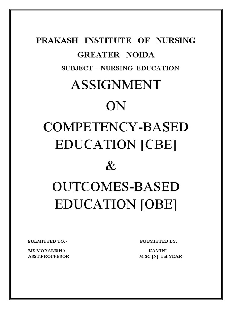 Cbe & Obe by Kamini | PDF | Curriculum | Competence (Human Resources)