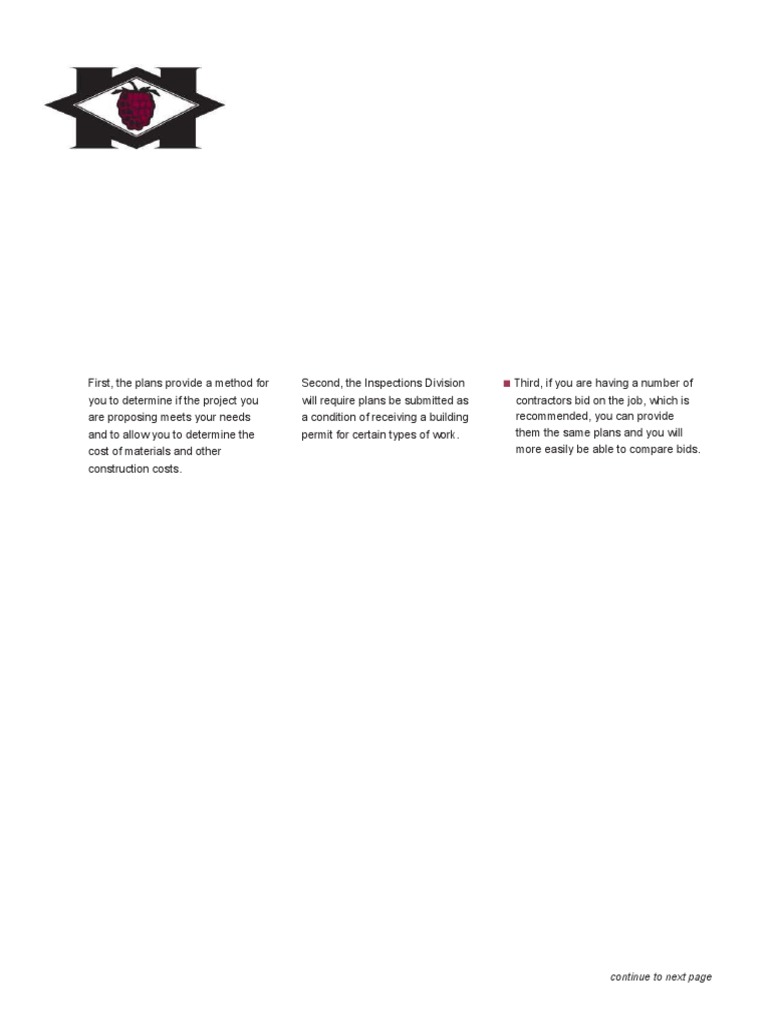 Building Plans - A Guide To Requirements and Sample Plans PDF | PDF ...