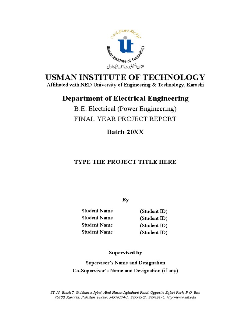 16B FYP REPORT TEMPLATE - EL Dept UIT (UPDATED) | Descargar gratis PDF ...