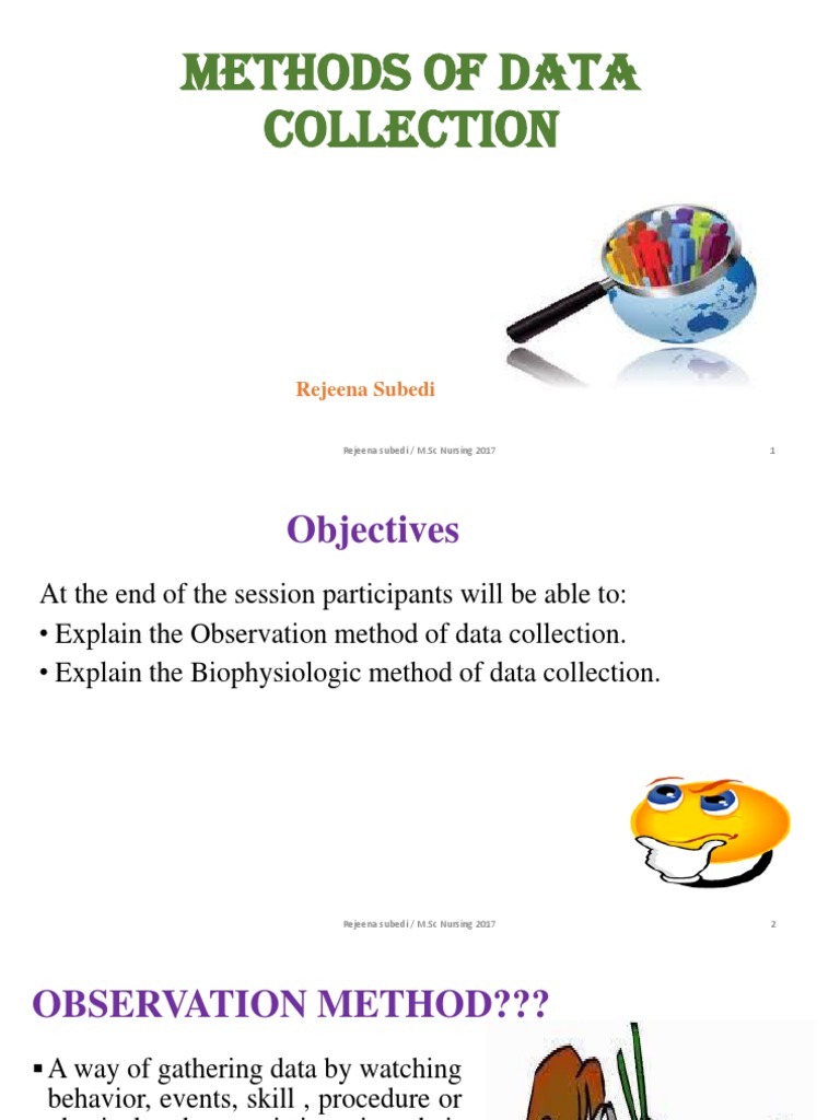 4 Method of Data Collection 2 | PDF | Observation | Data