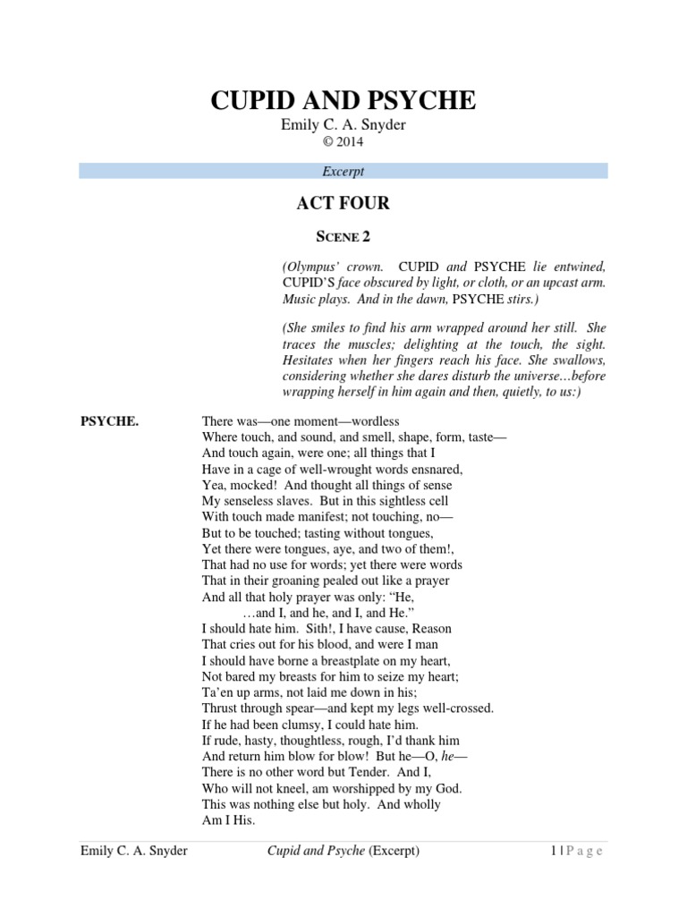 Cupid and Psyche Excerpt | PDF | Cupid